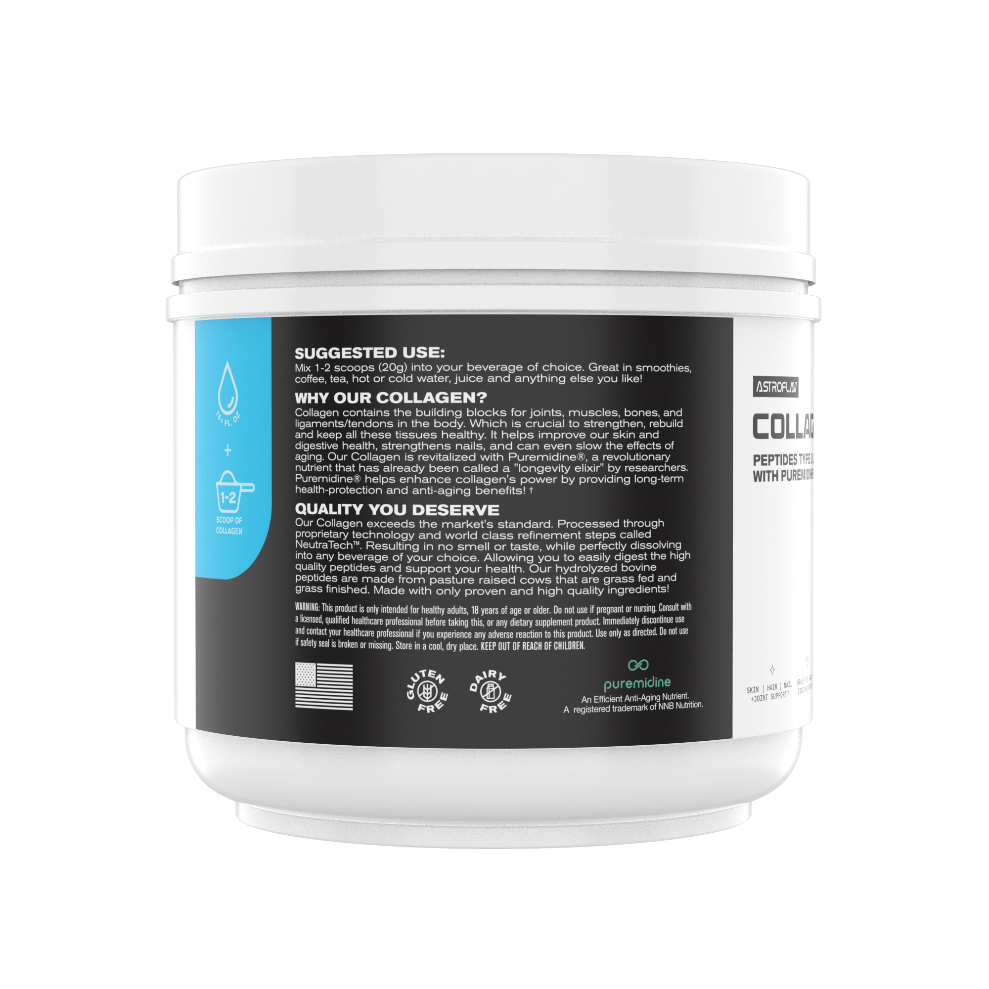 Collagen Protein | Hydrolyzed & Pasture Raised Peptides - AstroFlav ...